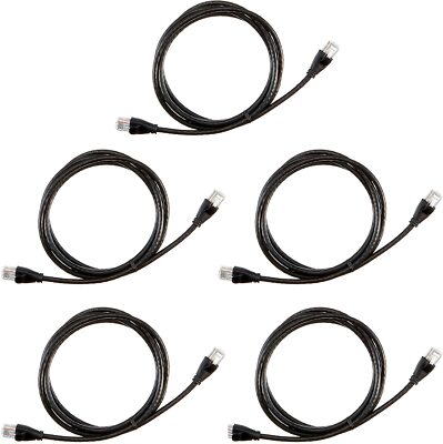 5 Pack RJ45 Cat-6 Ethernet Patch Internet Cable - 5 Feet (1.5 Meters ...