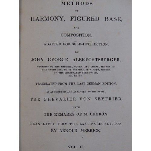 ALBRECHTSBERGER John George Methods of Harmony Figured Base Vol 2 ...
