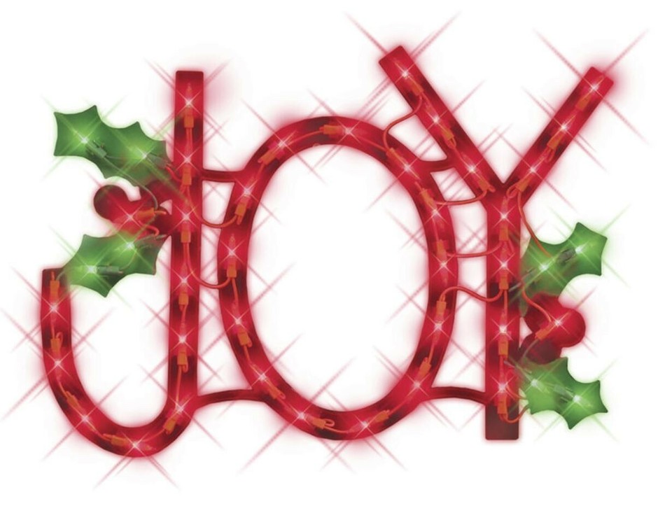 17" Joy Window Decoration with 43 Lights - Brand New in Box - Jumbo ...