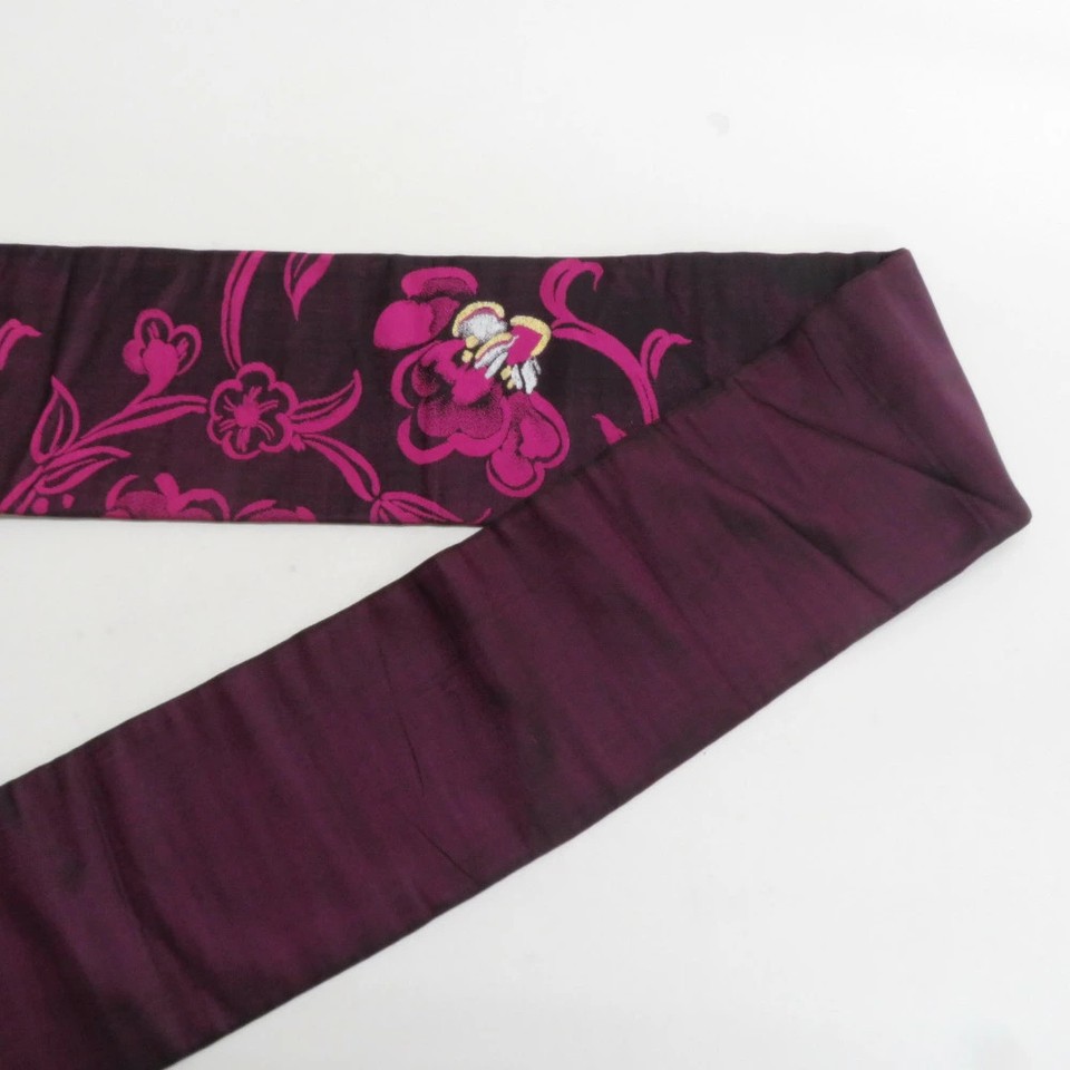 Obi Obi Antique Obi Arabesque Flower Pattern Rokutsuu Pattern Silk ...