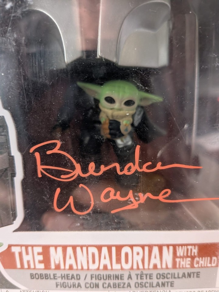 Star Wars Brendan Wayne Autograph The Mandalorian Funko 402 Beckett ...