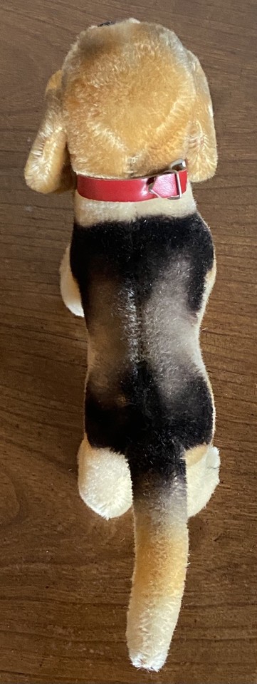 RARE STEIFF Biggie Beagle Dog 1950s standing 7” Mohair ALL ID Vintage ...