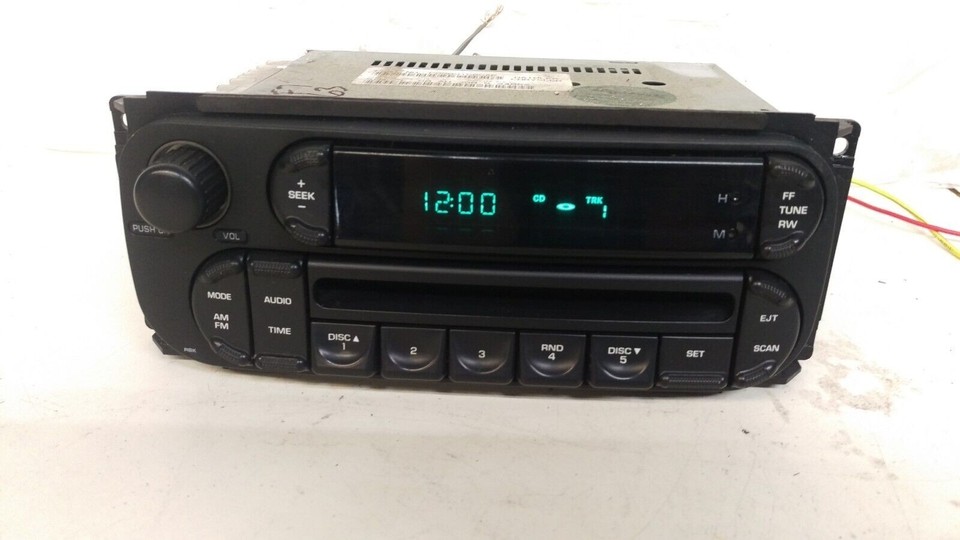 02-07 Dodge Ram Dakota Caravan Chrysler Jeep Dash radio single AM FM CD ...