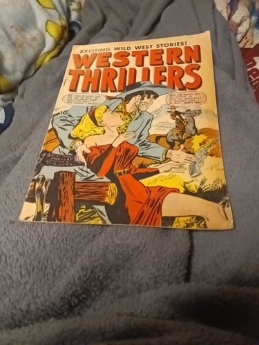 Western Thrillers 52 Golden Age 1954 Headlights Cover GGA MS Dist. Good ...