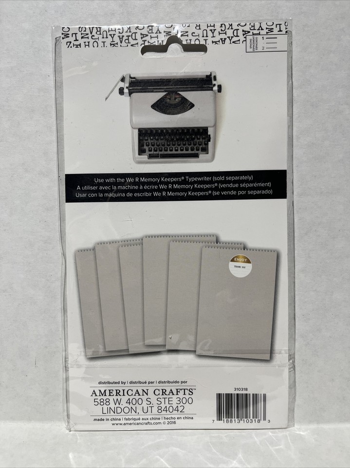 We R Memory Keepers Paper Goods Typecast 6pc Treat Bags New | eBay