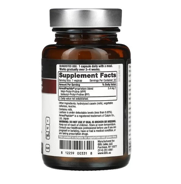 Quality of Life Labs, Ameal BP, Cardiovascular Health, 3.4 mg, 30 ...