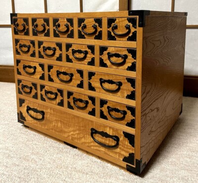 Japanese Antique TANSU KUSURI-BAKO Medicine Box chest TAISHO-SHOWA era ...