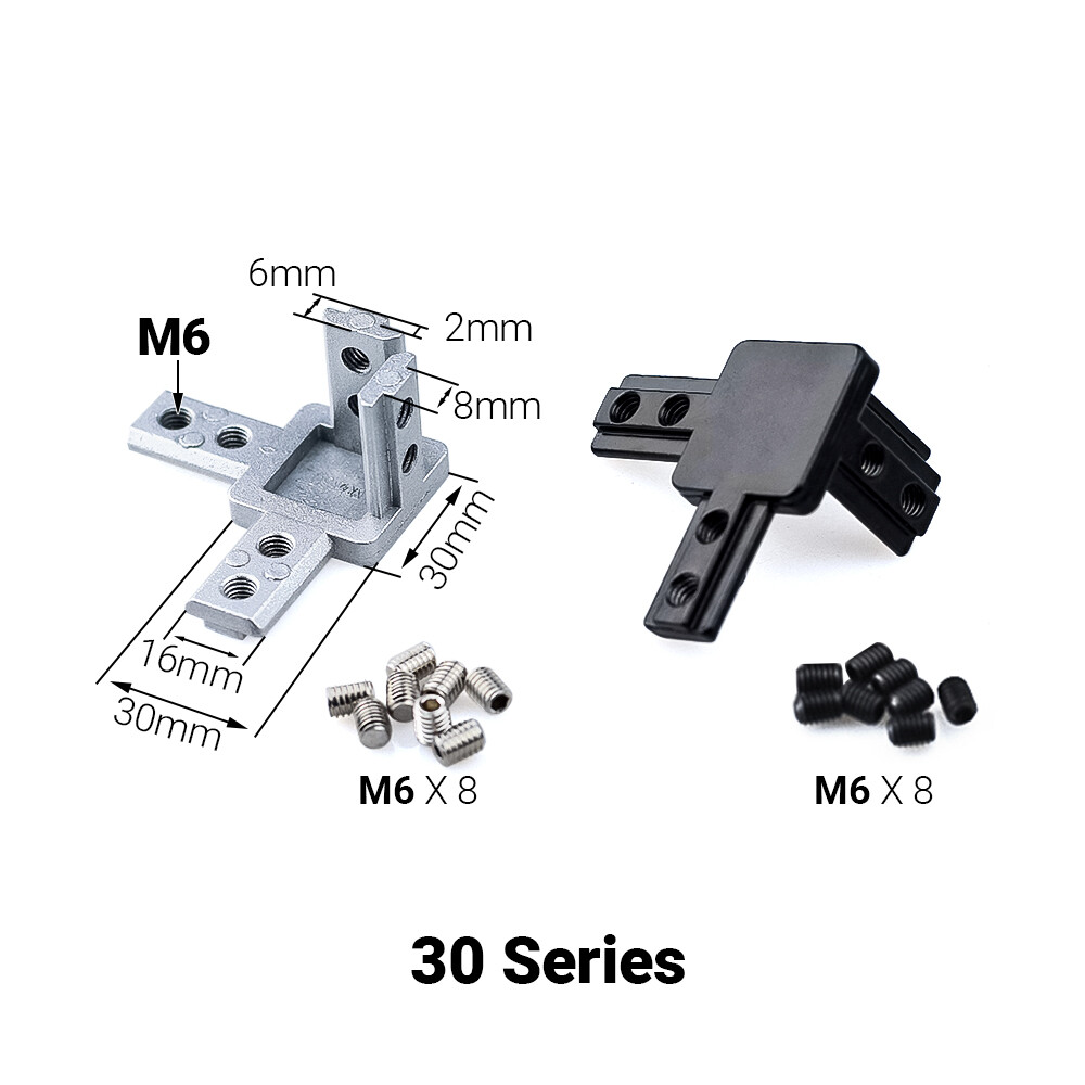 3 Way Hidden Corner Bracket Connector for 2020 3030 4040 Aluminum Profile T Slot | eBay