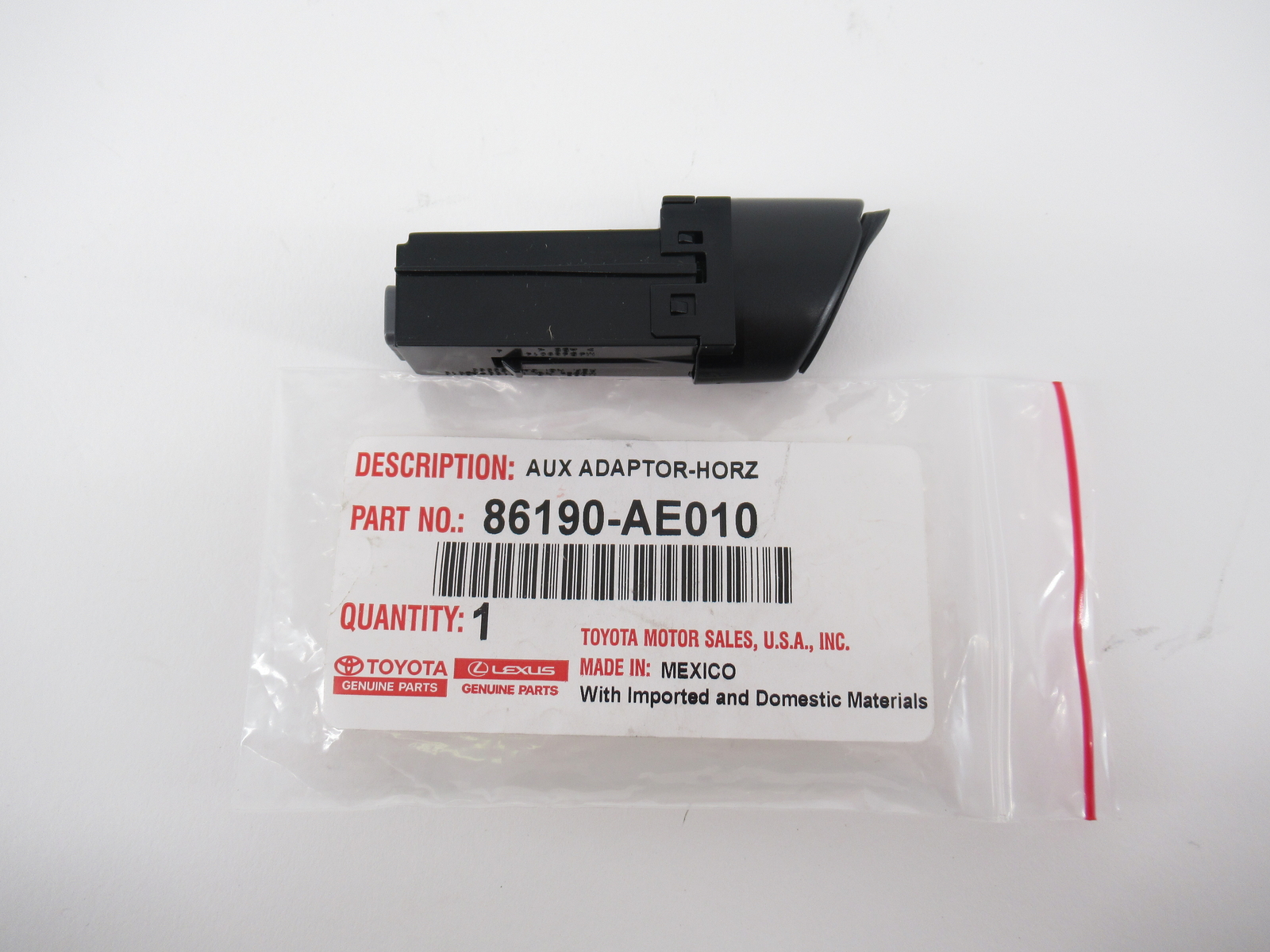 Genuine OEM Toyota 86190-AE010 Stereo Aux Adapter Port Assy 2005-2010 ...