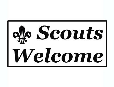 Scouts Welcome Sticker - Home Business Retailer Welcome Decals | eBay
