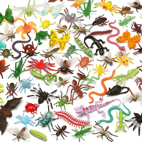76 Pack Mini Plastic Bug Set, Realistic Insects Toy for Child, Fake ...