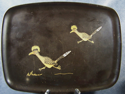Couroc Road Runner Rectangle Tray 12.5" X 9.5" Vintage Monterey ...