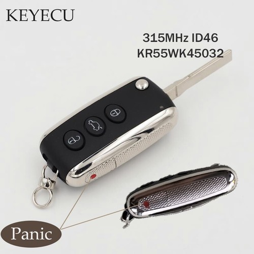 Smart Remote Car Key Fob 315MHz ID46 for Bentley Continental GT GTC ...