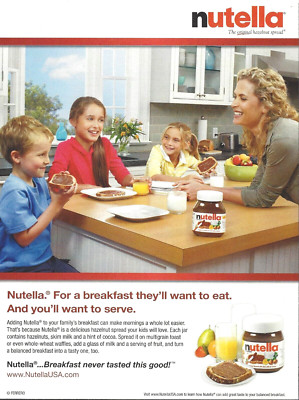 2012 Nutella Hazelnut Spread Breakfast Mom with Kids PRINT AD ...