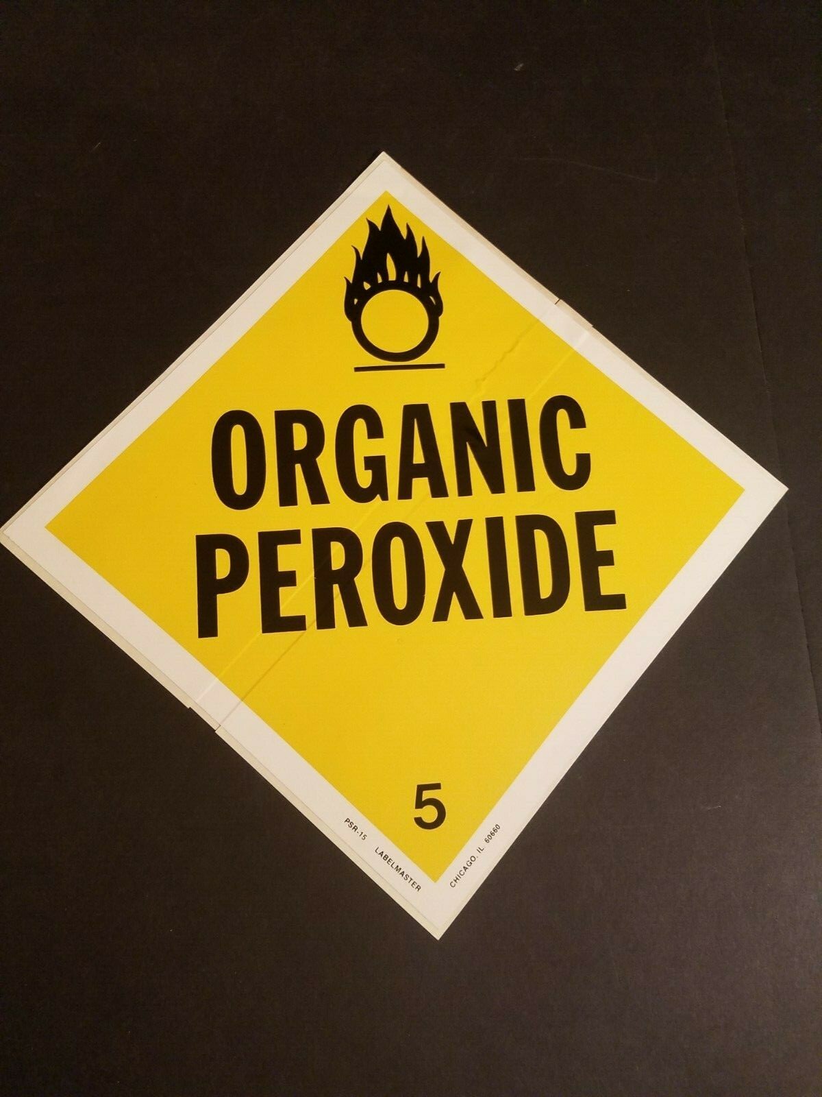 LG Organic Peroxide Warning Sticker Safety Sign Bumper Locker Truck ...