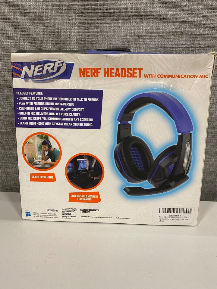 NERF GAMING HEADSET WITH COMMUNICATION MICROPHONE | eBay