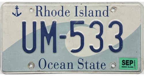 *BARGAIN BIN* 2004 Rhode Island Wave License Plate #UM-533 | eBay