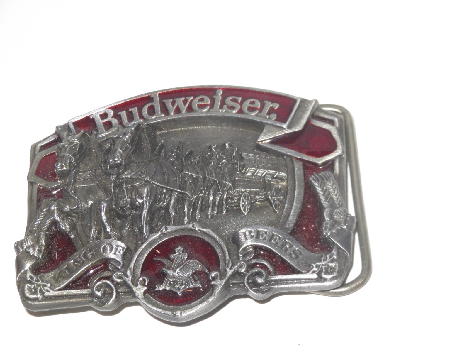 Vintage Budweiser Beer Anheiser Busch belt buckle Cly… - Gem