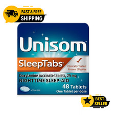 Unisom SleepTabs Sleep-Aid Doxylamine Succinate Tablet - 48 Count for ...