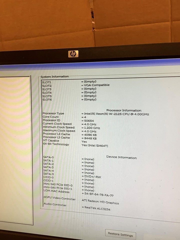 DELL Precision 5820 Intel Xeon W-2125 4Ghz Computer w/32GB,DVDRW,AMD ...