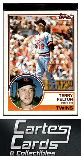 Terry Felton 1983 Topps #181 RC Minnesota Twins TTM/IP Signed ...