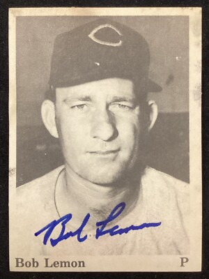 Bob Lemon Signed 1975 TCMA #18 Baseball Card Cleveland Indians ...