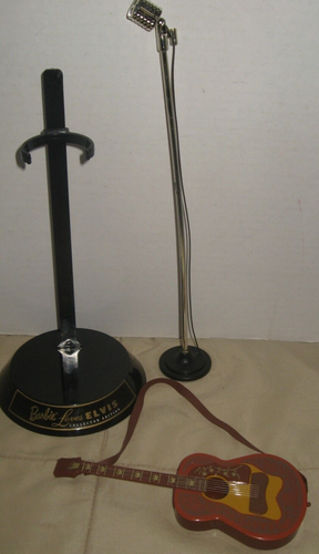 ELVIS PRESLEY 1996 Acoustic Guitar with Strap * Stand & Microphone ~For ...