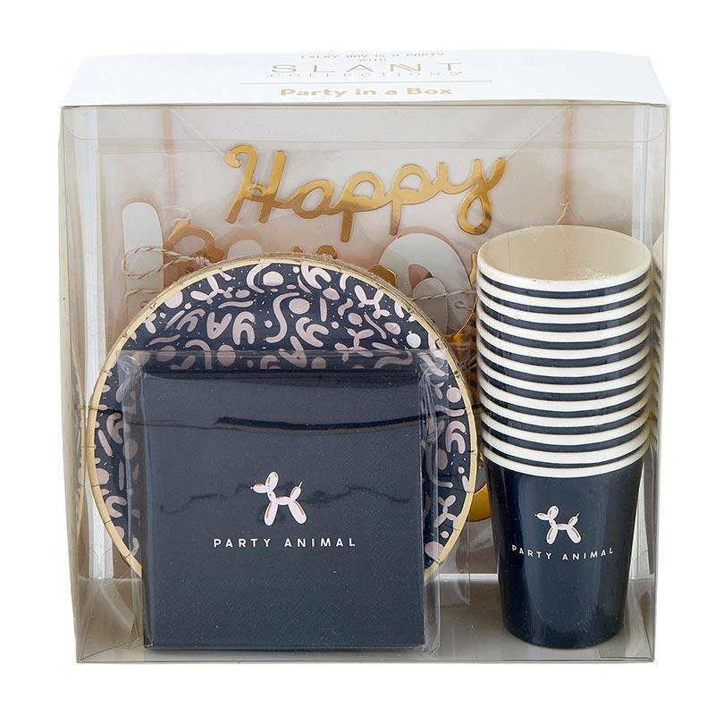 Party in a Box Party Animal Size Box: 10in x 10in h, Content: Multi ...