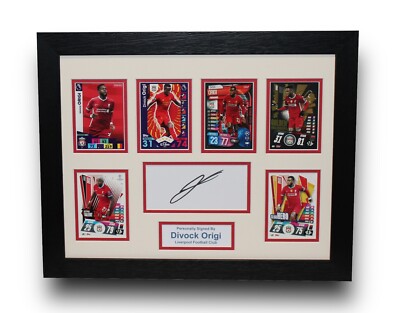 FRAMED Divock Origi Liverpool SIGNED Autograph Card Display Memorabilia ...