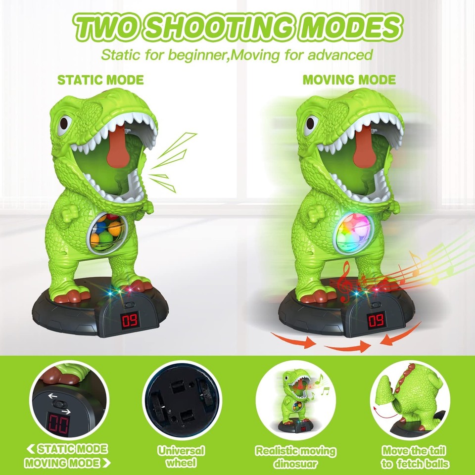 Moveable Dinosaur Shooting Game Toy, KPPIT Shooting Target for Kids ...