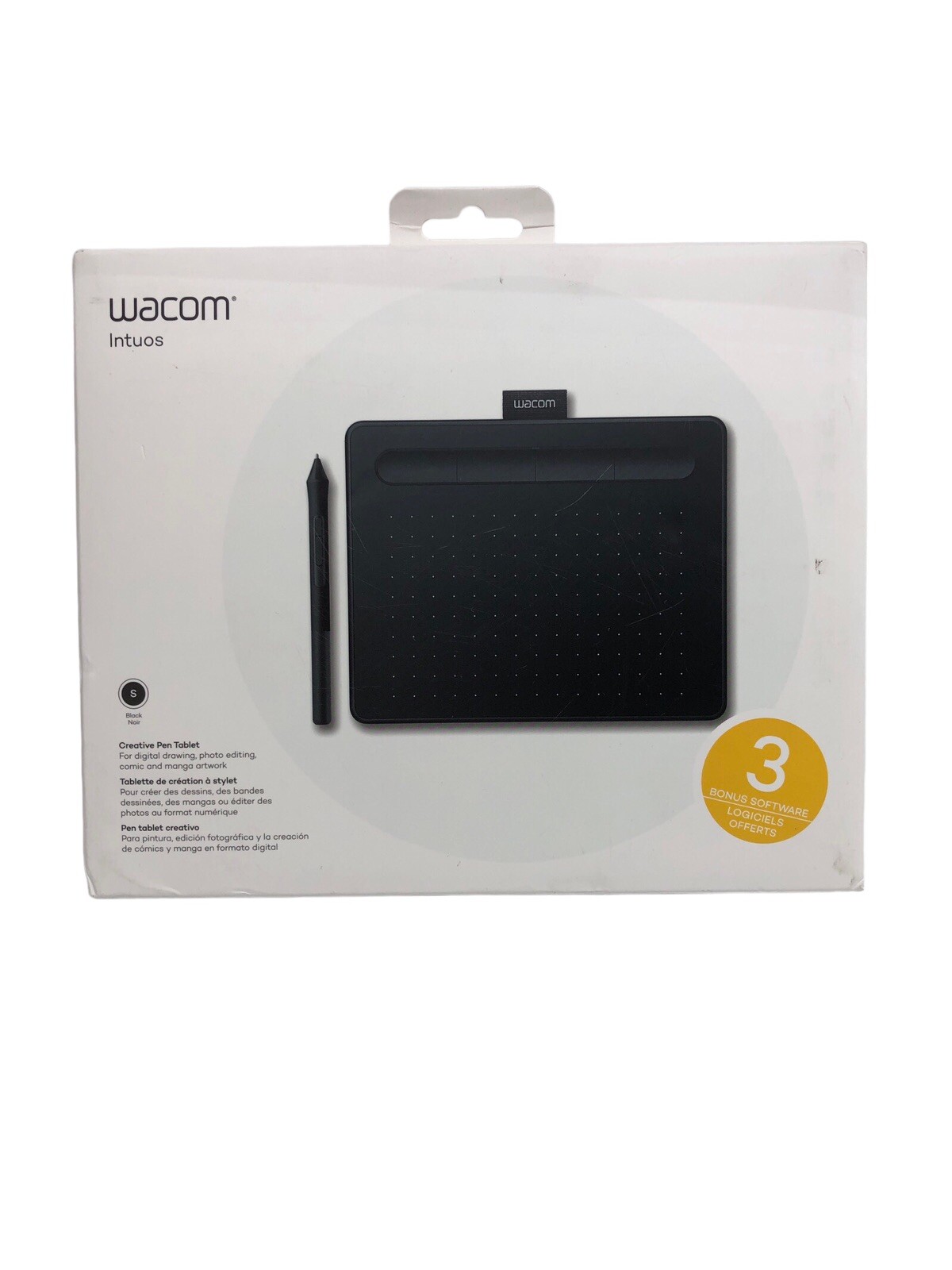 Wacom Intuos Wireless Graphics Drawing Tablet Small Black Portable for ...