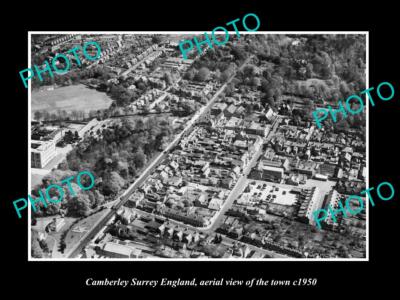OLD 6 X 4 HISTORIC PHOTO OF CAMBERLEY SURREY ENGLAND AERIAL VIEW OF ...