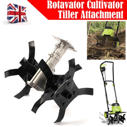26MM 4 Blades 9 Spline Shaft Rotavator Cultivator Tiller Attachment ...