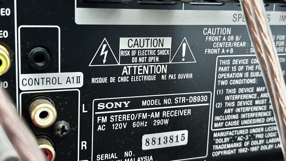 Sony STR-DB930 Receiver HiFi Stereo Audiophile Vintage Phono 5.1 ...