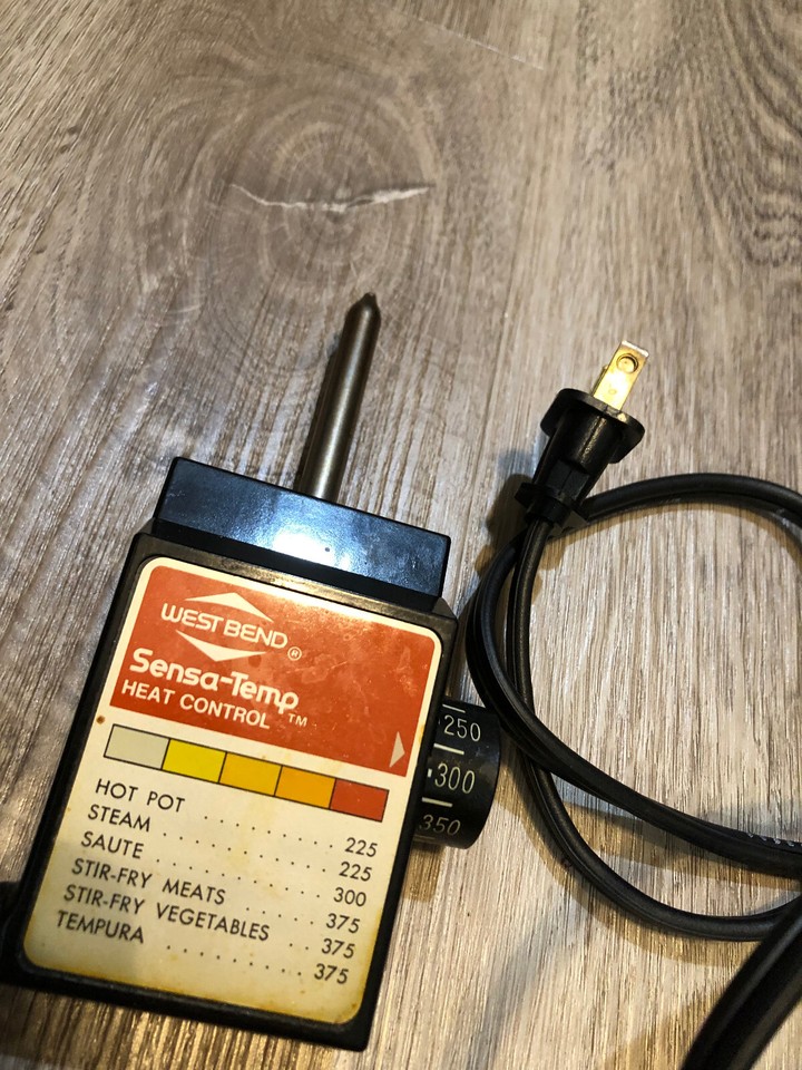 West Bend WOK WB #1 Electric Heat Control Sensa-Temp 1500 Watts E29583 ...