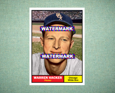 Warren Hacker Chicago White Sox 1961 Style Custom Baseball Art Card | eBay