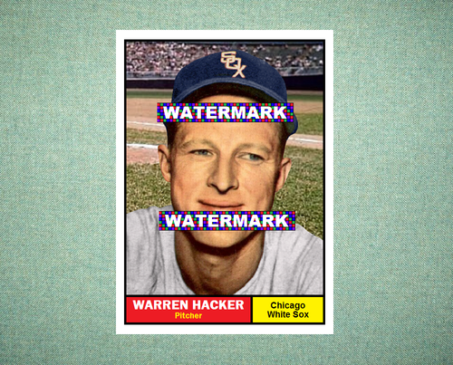 Warren Hacker Chicago White Sox 1961 Style Custom Baseball Art Card | eBay