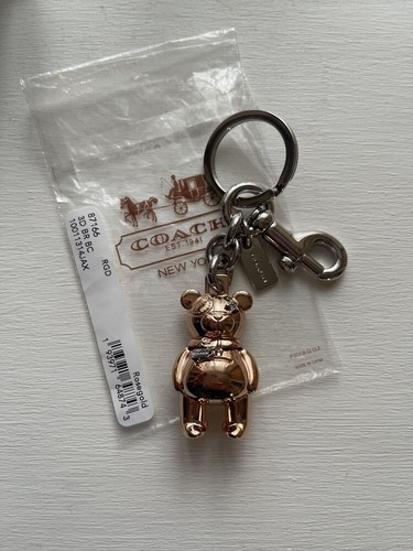 NWT Coach Bag Charm Metal Bear Key Ring 87166 Authentic Coach | eBay