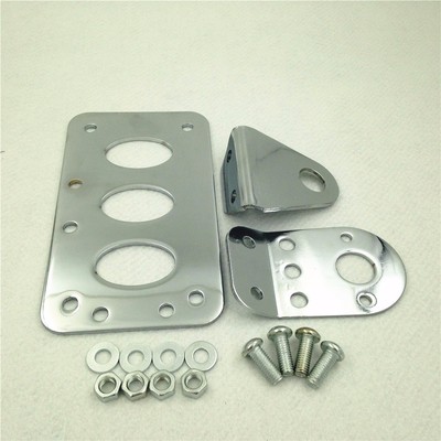 Chrome Vertical Custom Side Mount License Plate Bracket For H-D Bobber ...