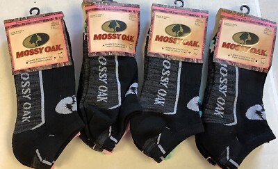 Mossy Oak Ladies 3 Pack Low Cut Half Cushion Socks~Size 4-10~Multicolor ...