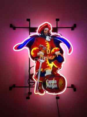 17"x14" Captain Morgan Rum Neon Light Lamp Sign Bar Club Decor Garage ...