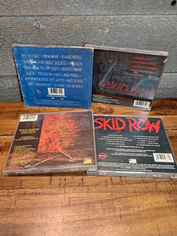 Skid Row - CD Lot of 4 - Subhuman Race Slave To The Grind - Self-Titled ...