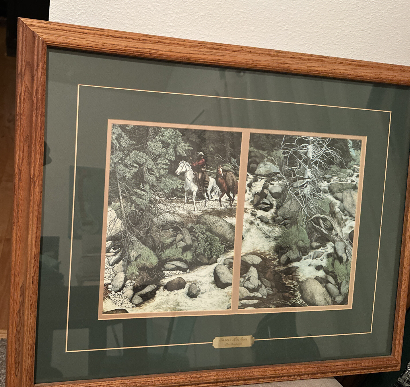 Bev Doolittle THE FOREST HAS EYES Green Matte & Beautiful Quality Oak ...