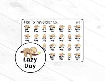2616~~Lazy Day Planner Stickers. | eBay