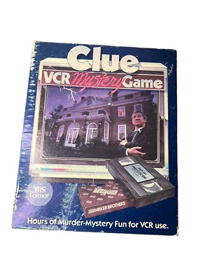 Vintage Clue VCR Mystery Game Parker Brothers 1985 Complete - VHS Board ...