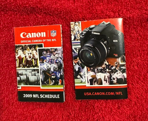 2 ~ 2009 NFL Football Schedule ~ Canon ~ NEW FIND | eBay