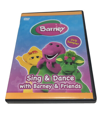 Barney DVD Sampler Sing & Sance With Barney And Friends 2008 Rare 13 ...
