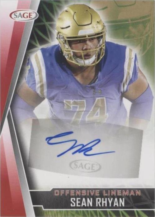 2022 SAGE High Series - Autographs Sean Rhyan #A-SR Red (AU, RC) for ...