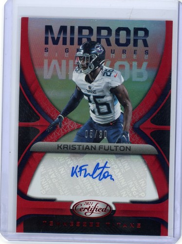 2021 Certified Kristian Fulton Mirror Signature Pink Etch Autograph #d ...