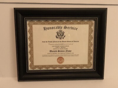 HONORABLE SERVICE ~ U.S. NAVY Commemorative Certificate w/Free Custom ...